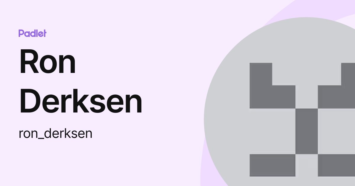 Ron Derksen (ron_derksen) profile | Padlet