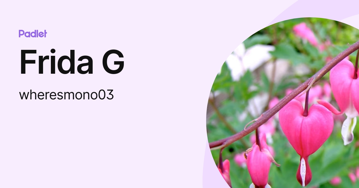 Frida G (wheresmono03) profile | Padlet