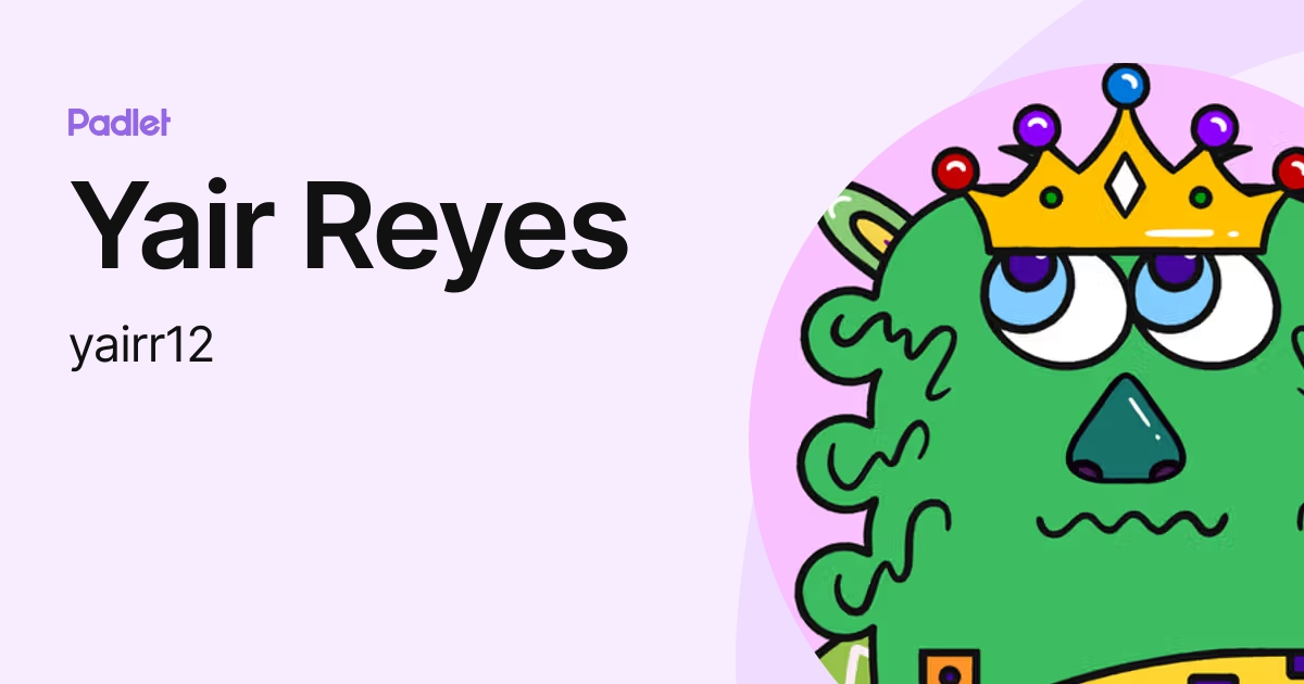 Yair Reyes (yairr12) profile | Padlet