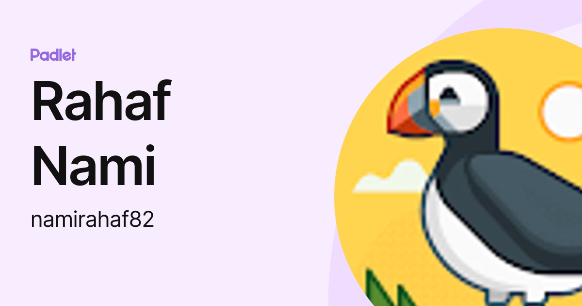 Rahaf Nami (namirahaf82) profile | Padlet