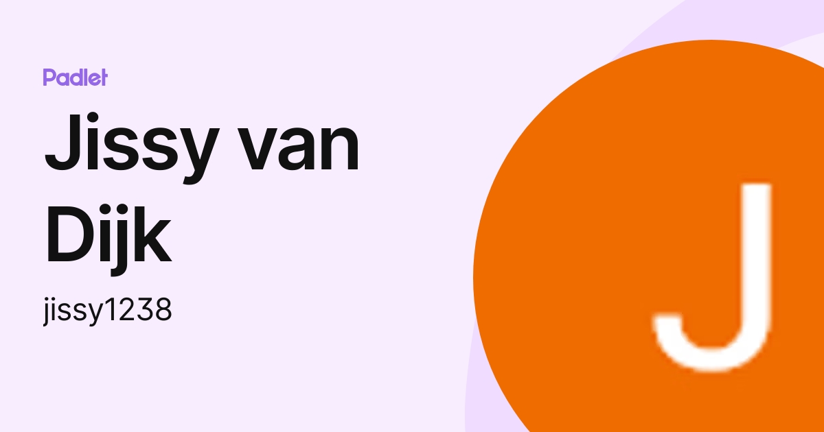 Jissy van Dijk (jissy1238) profile | Padlet