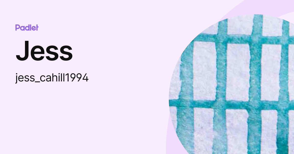 Jess (jess_cahill1994) profile | Padlet