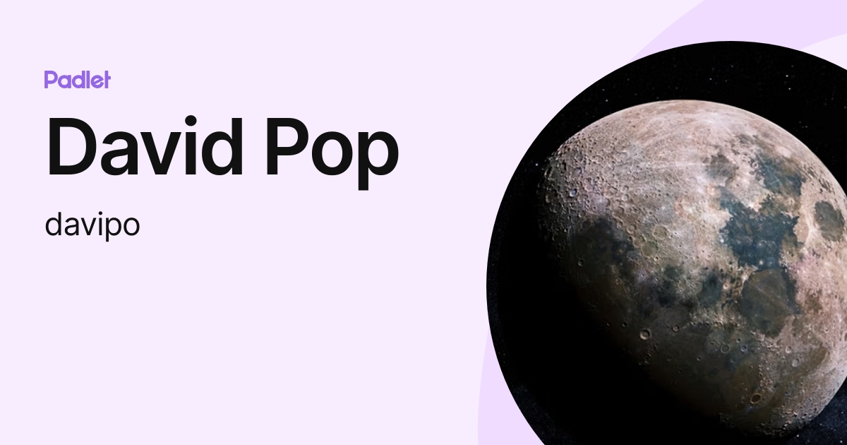 David Pop (davipo) profile | Padlet
