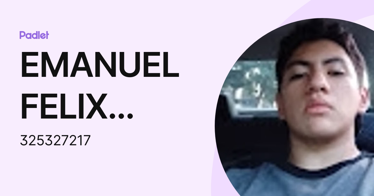 EMANUEL FELIX CASTREJON (325327217) profile | Padlet