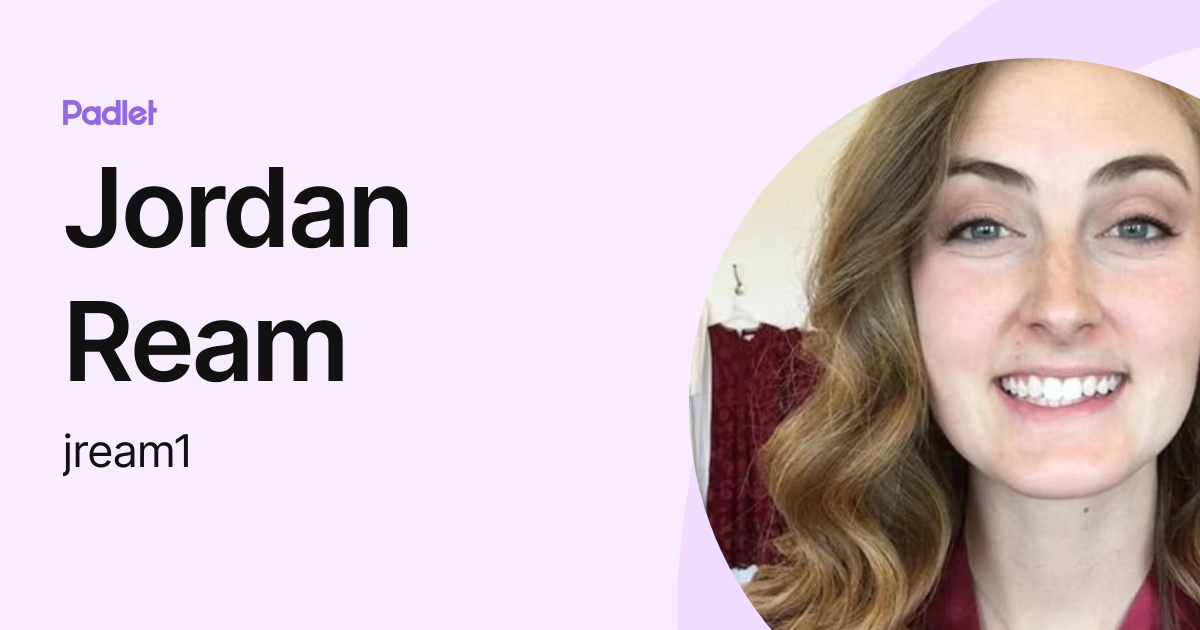 Jordan Ream (jream1) profile | Padlet
