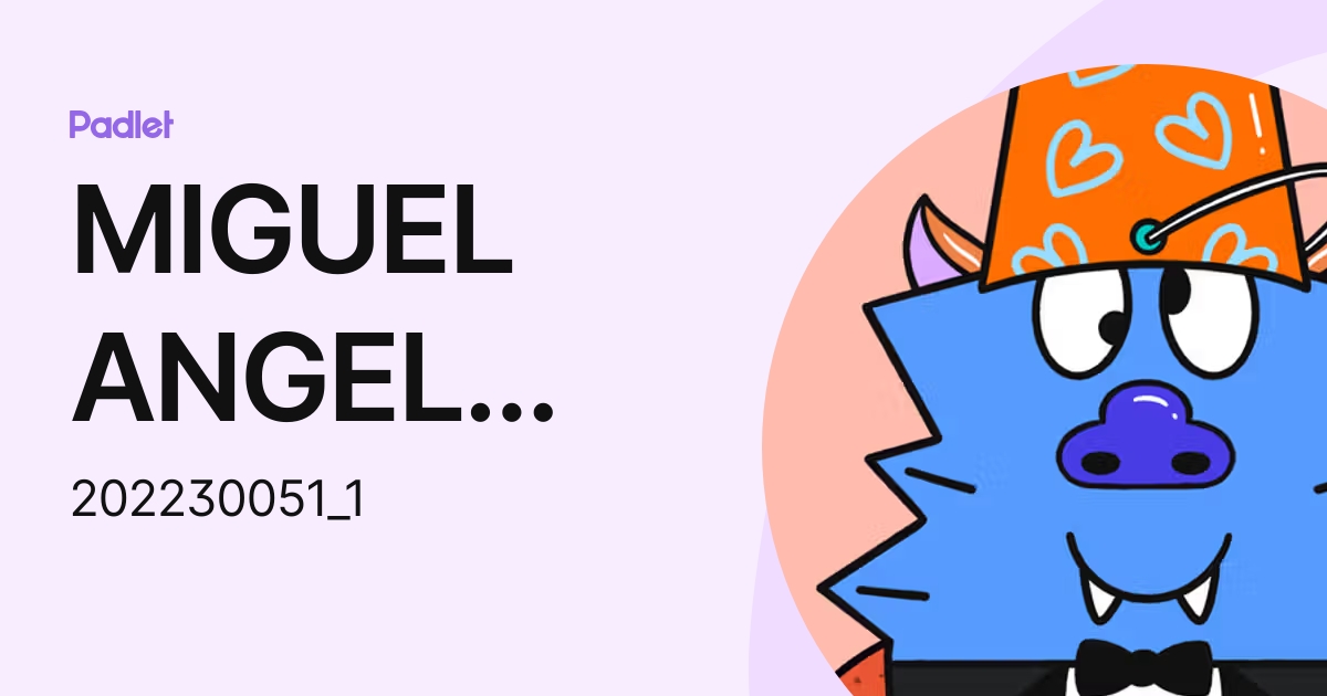 MIGUEL ANGEL MORILLO MORILLO (202230051_1) profile | Padlet