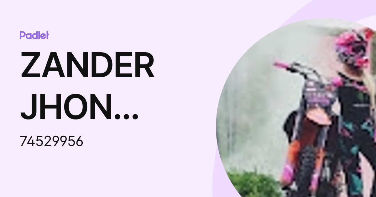 ZANDER JHON FLORES RAMOS (74529956) profile | Padlet
