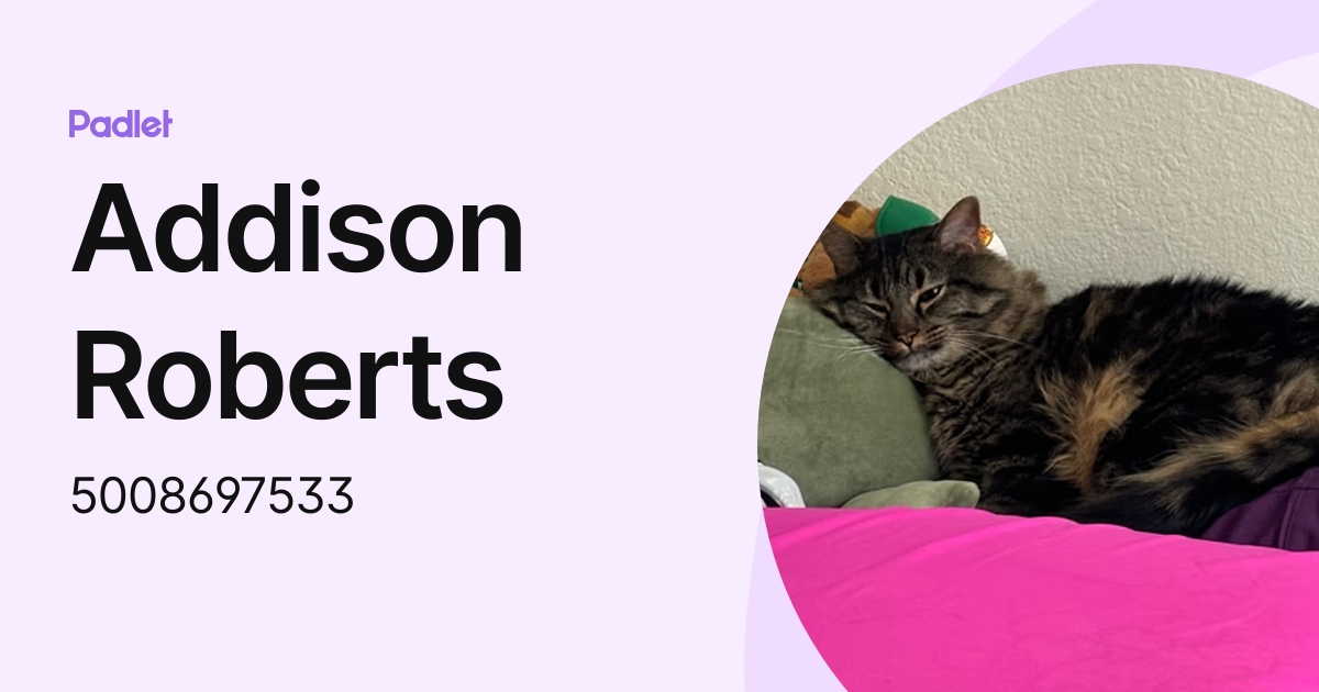 Addison Roberts (5008697533) profile | Padlet