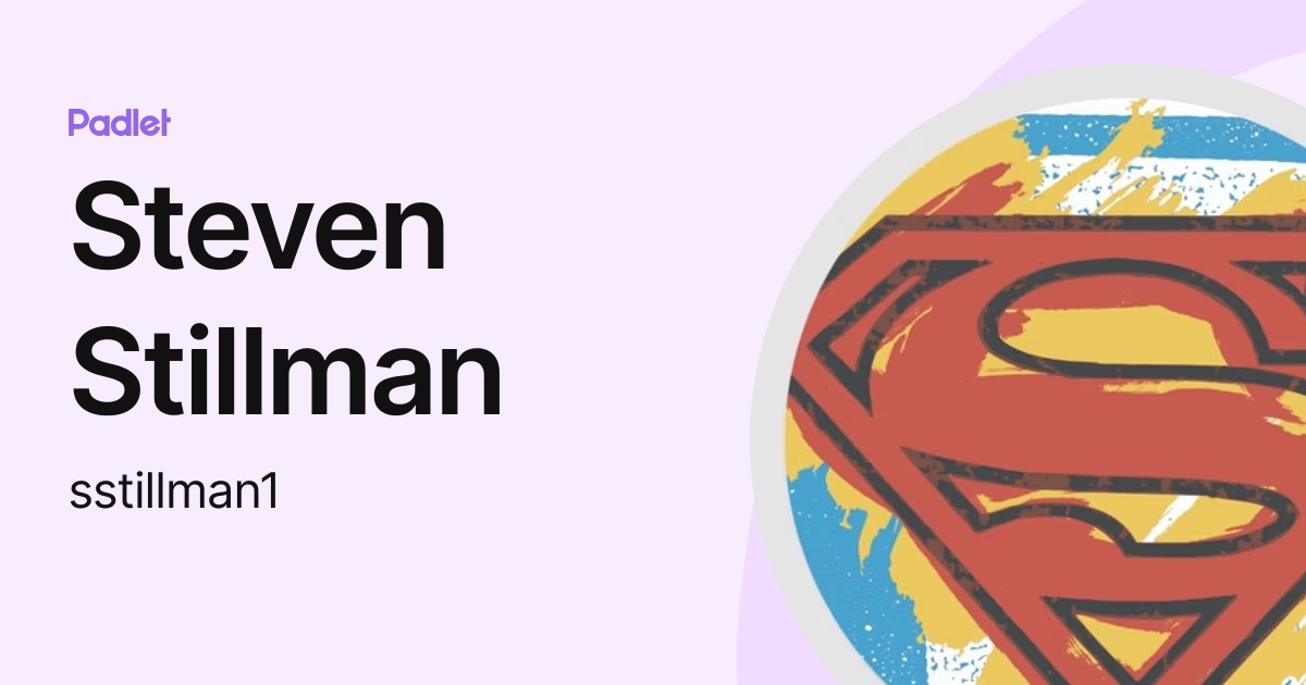 Steven Stillman (sstillman1) profile | Padlet