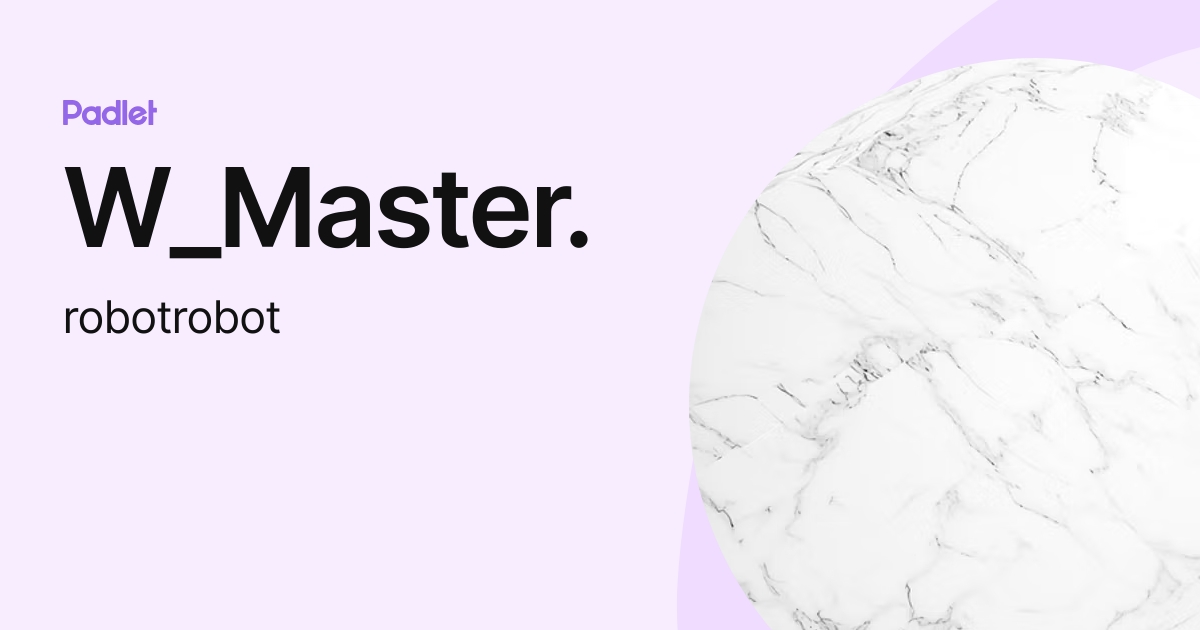 White Master (timamaker2) profile | Padlet