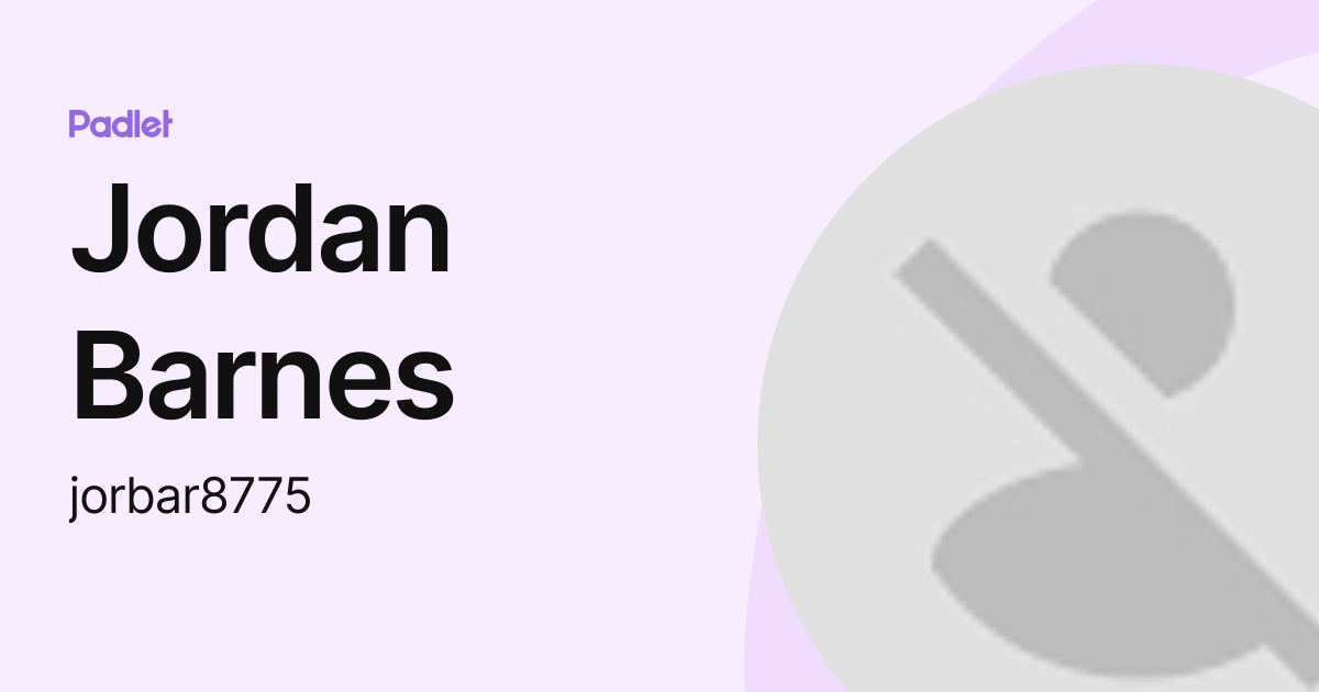 Jordan Barnes (jorbar8775) profile | Padlet
