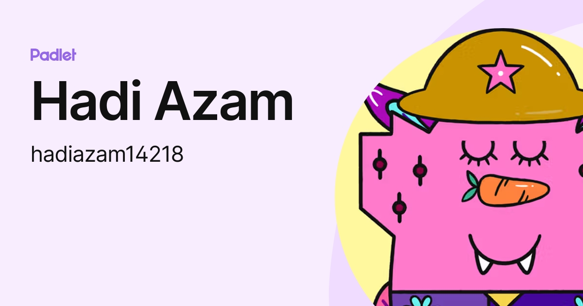 Hadi Azam (hadiazam14218) profile | Padlet