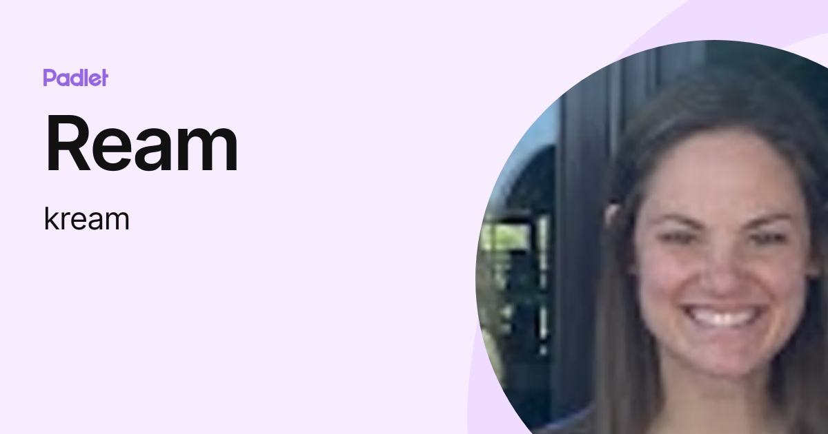 Ream (kream) profile | Padlet