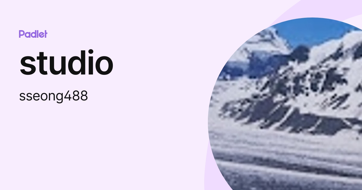 studio (sseong488) profile | Padlet