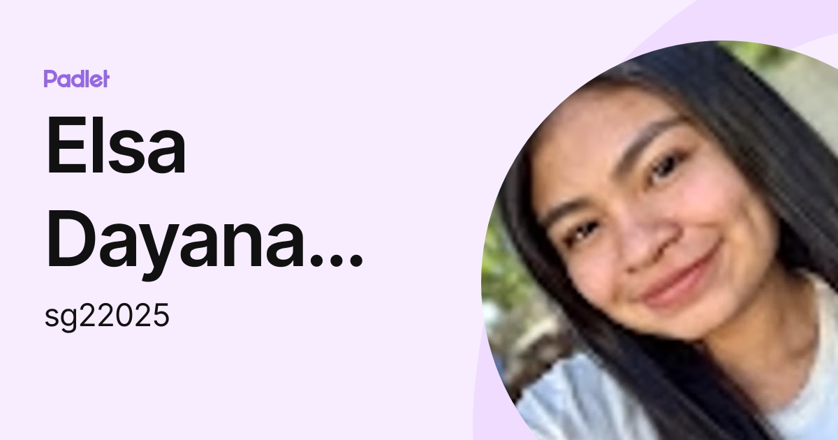 Elsa Dayana Santamaría Gutiérrez (sg22025) profile | Padlet