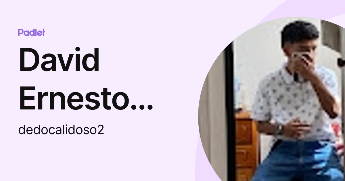 David Ernesto Diaz Orozco (dedocalidoso2) profile | Padlet