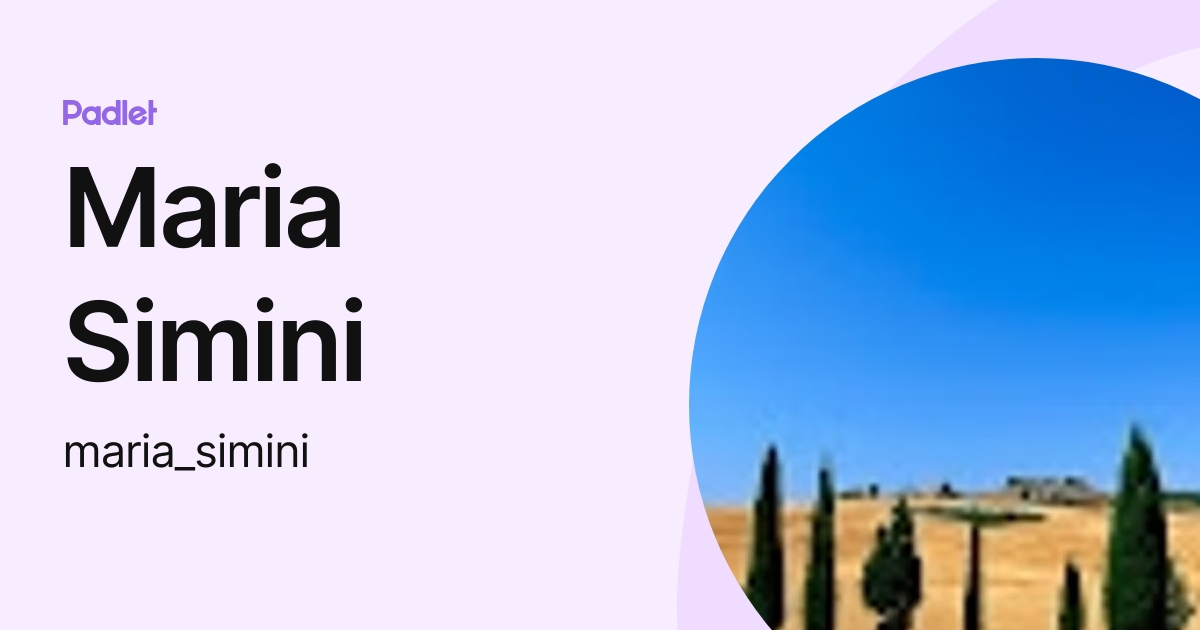 Maria Simini (maria_simini) profile | Padlet