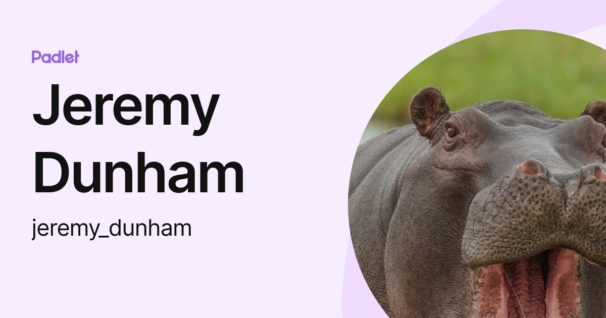 Jeremy Dunham (jeremy_dunham) profile | Padlet