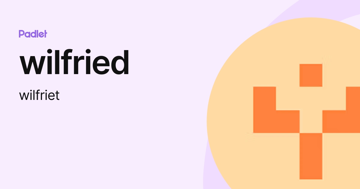 wilfried (wilfriet) profile | Padlet