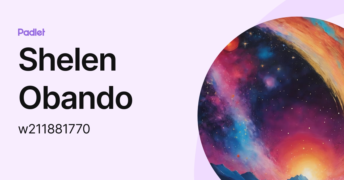 Shelen Obando (w211881770) profile | Padlet