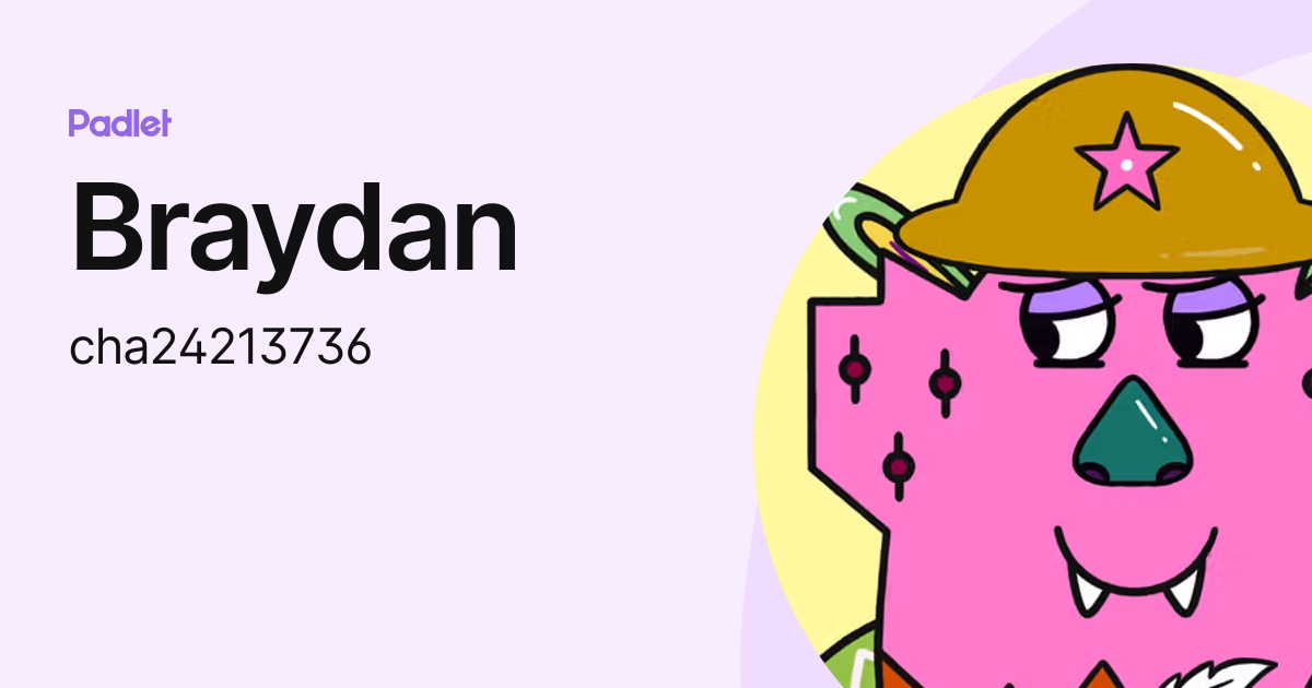 Braydan (cha24213736) profile | Padlet