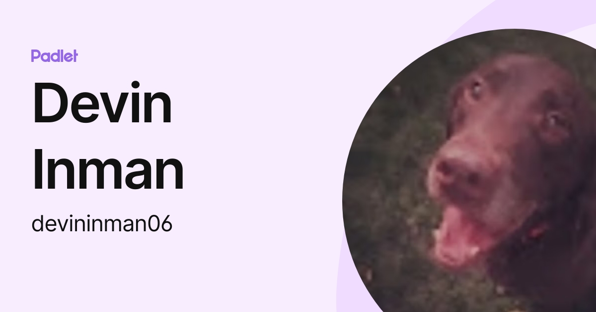 Devin Inman (devininman06) profile | Padlet