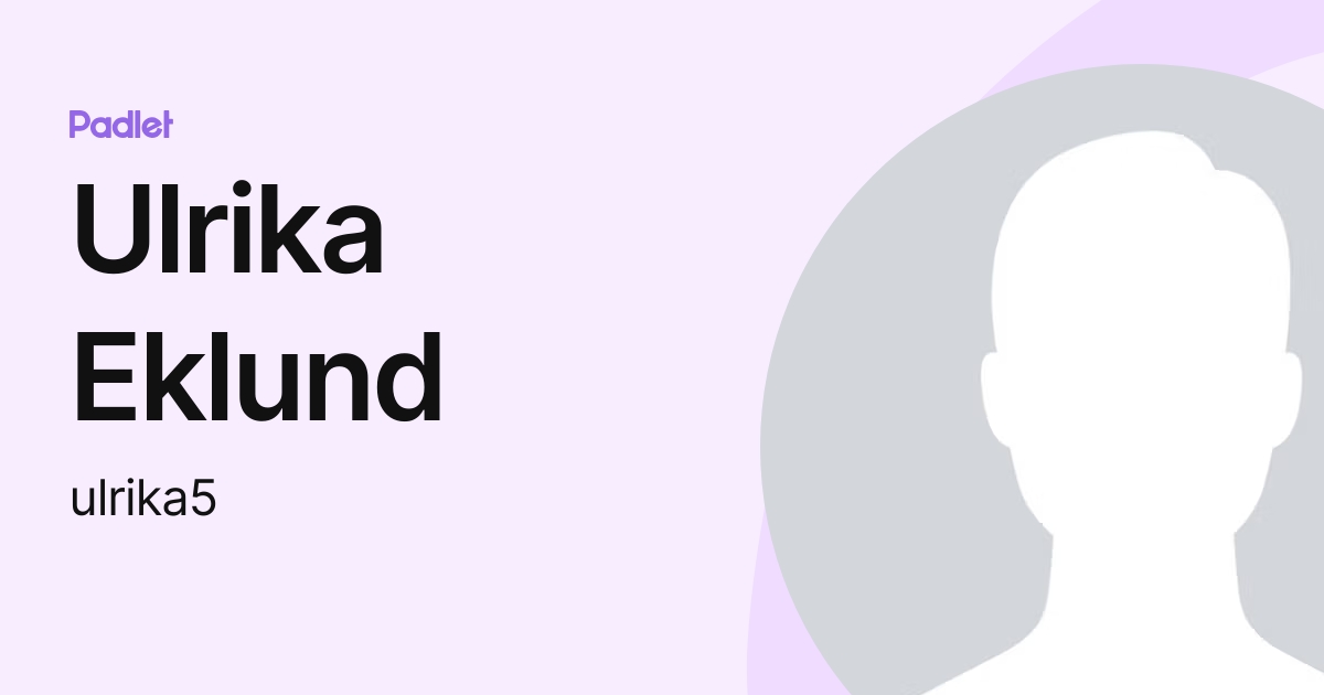 Ulrika Eklund Ulrika5 Profile Padlet
