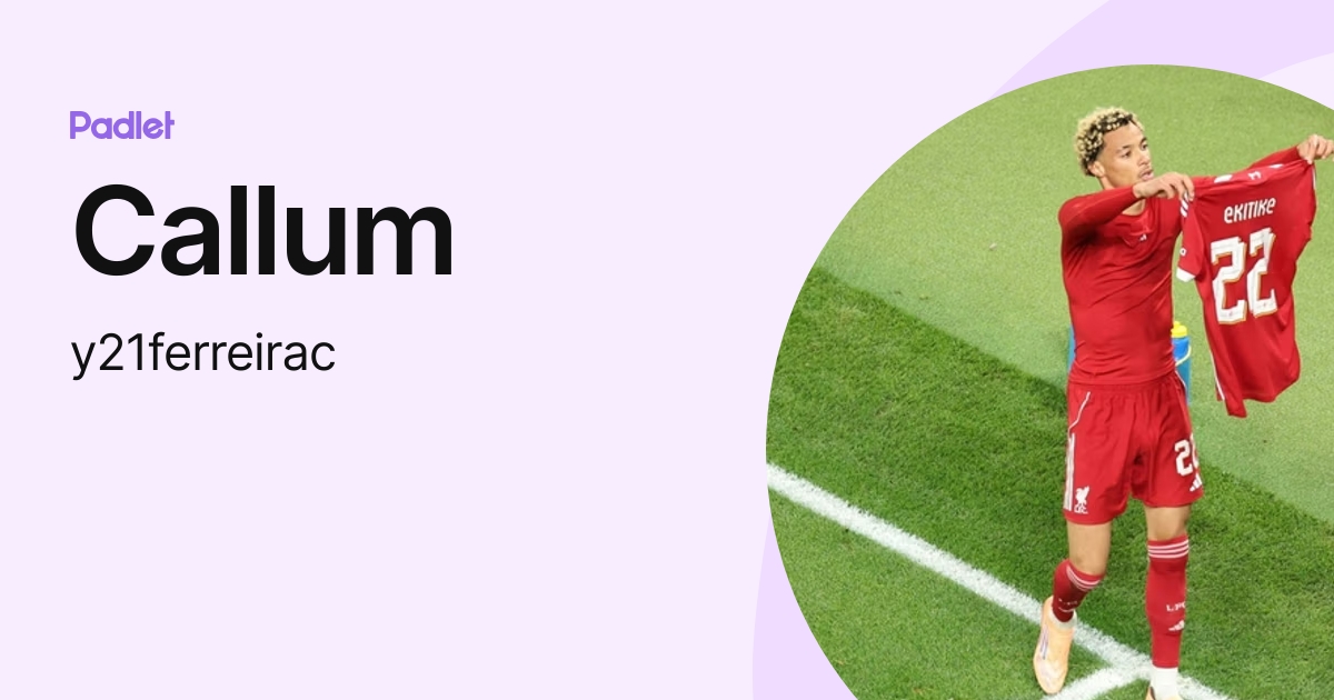 Callum (y21ferreirac) profile | Padlet