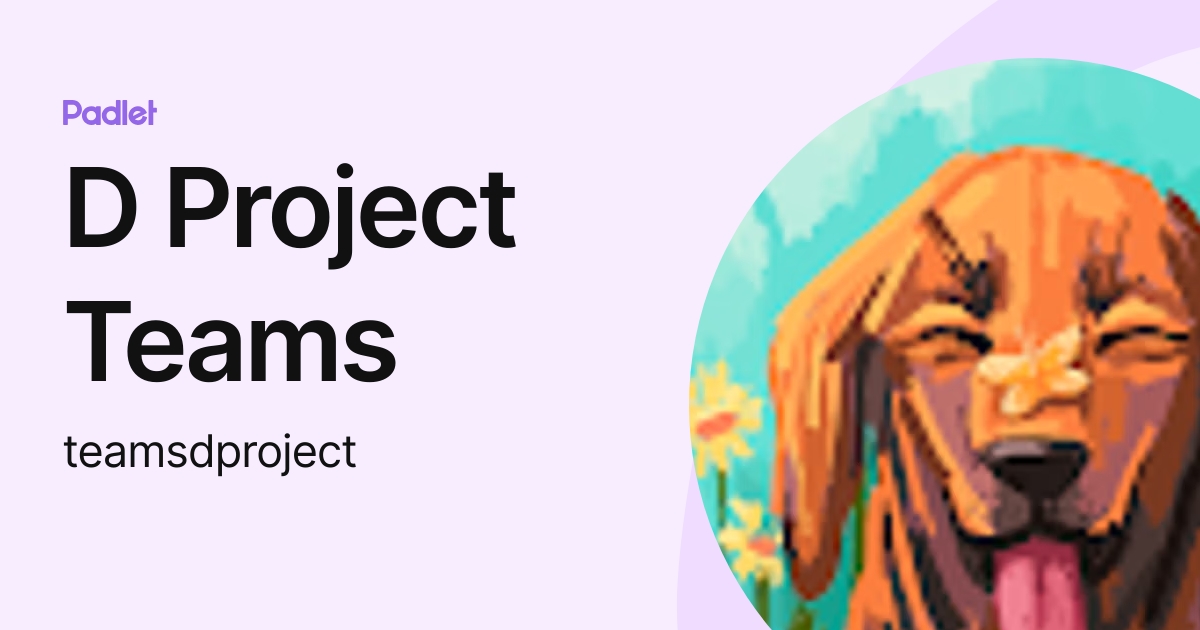 D Project Teams (teamsdproject) profile | Padlet