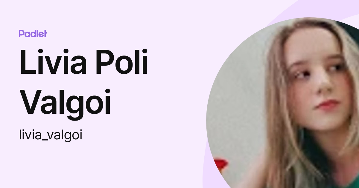 Livia Poli Valgoi (livia_valgoi) profile | Padlet