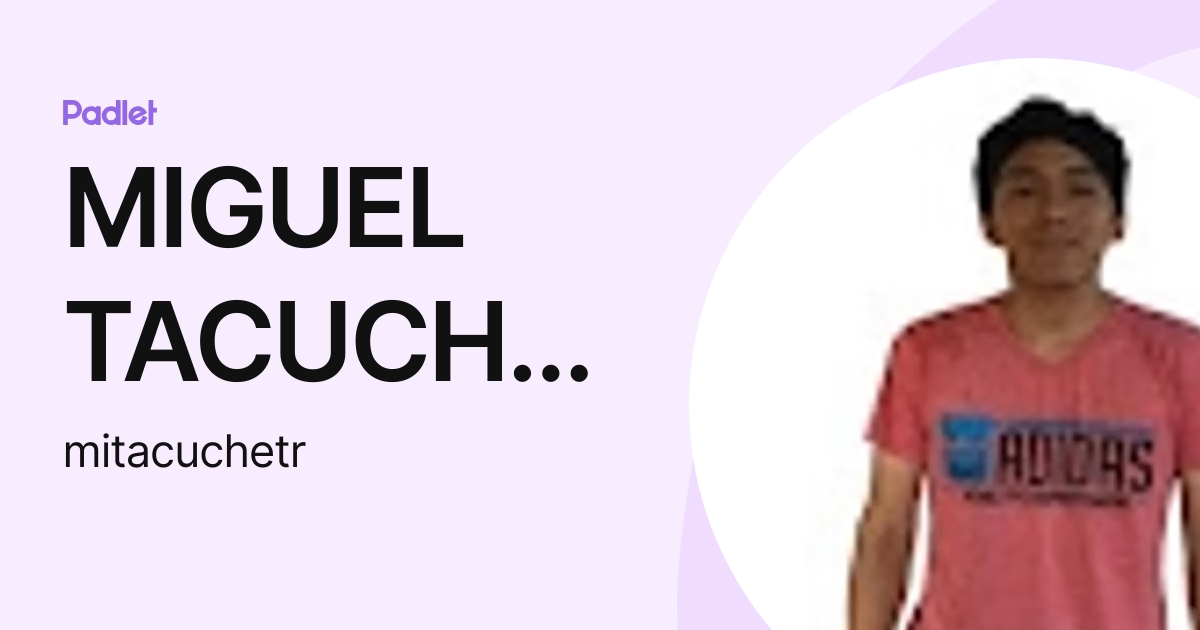 MIGUEL TACUCHE TRONCOSO (mitacuchetr) profile | Padlet