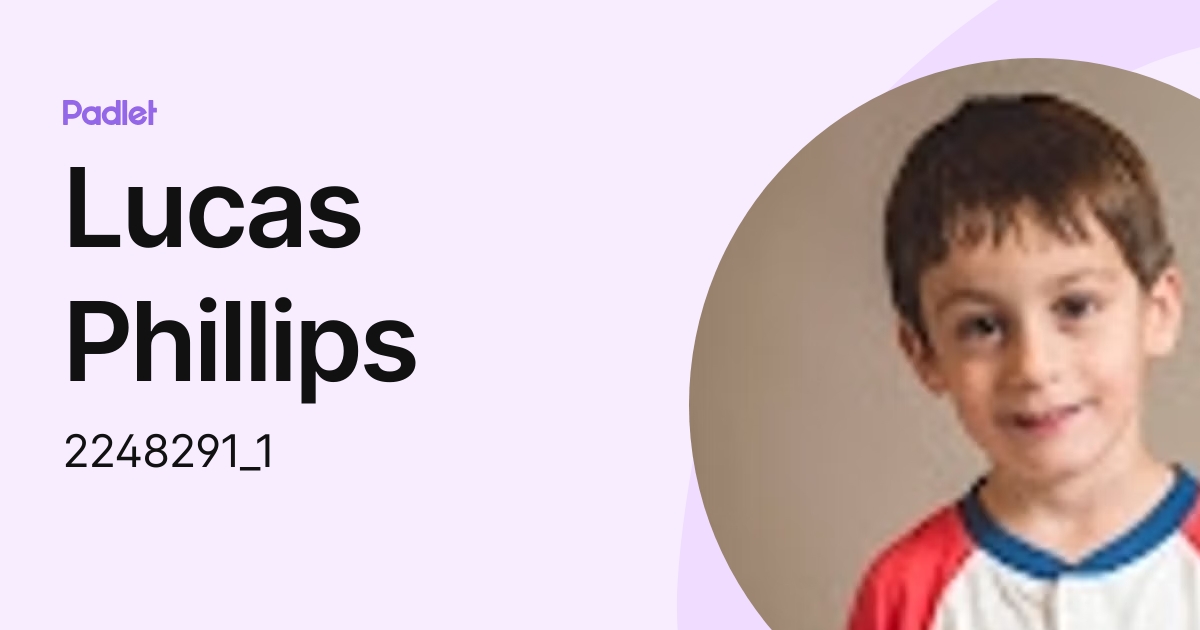 Lucas Phillips (2248291_1) profile | Padlet