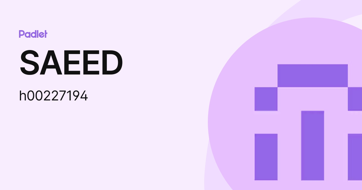 Saeed H00227194 Profile Padlet