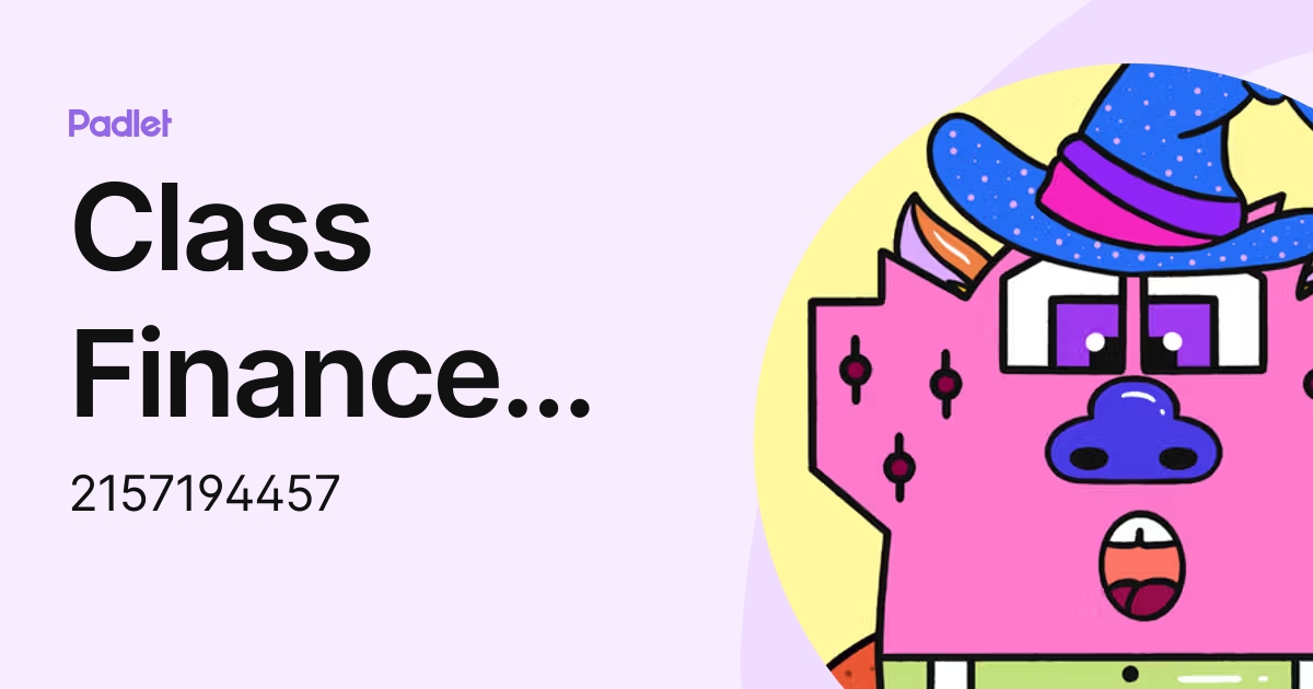 Class Finance 2303-Isabella-Zhuolin Li (2157194457) profile | Padlet