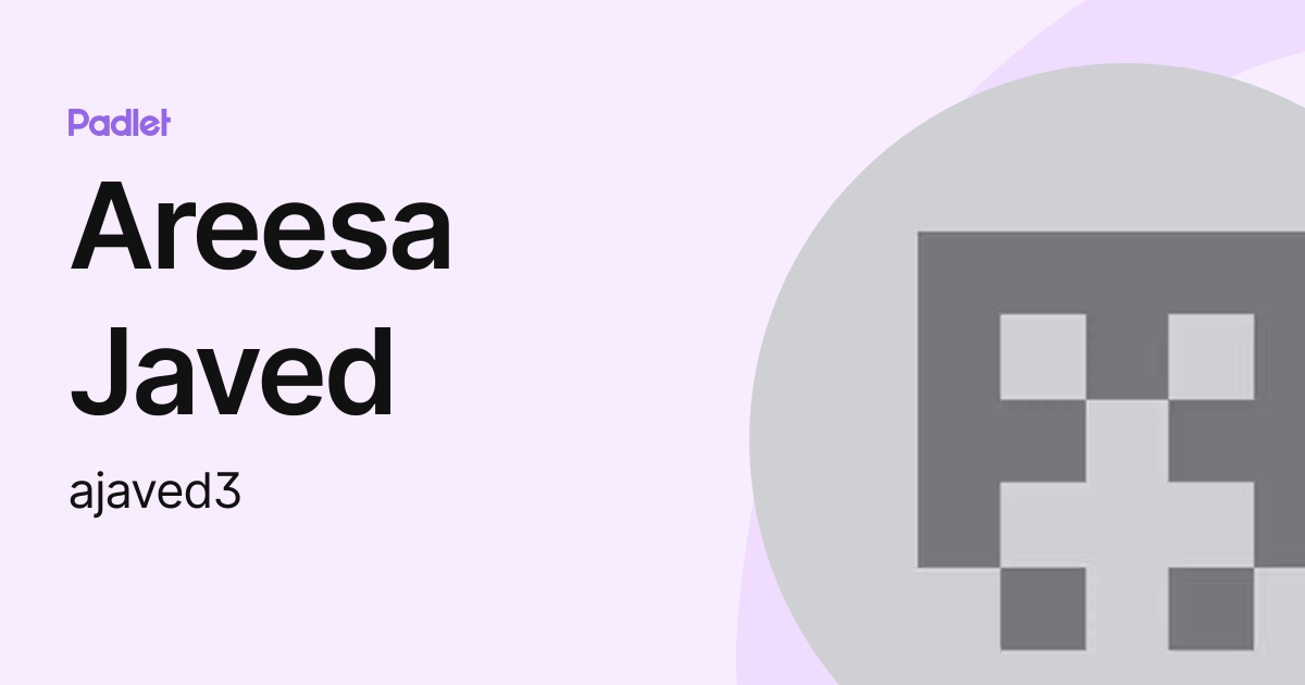 Areesa Javed (ajaved3) profile | Padlet