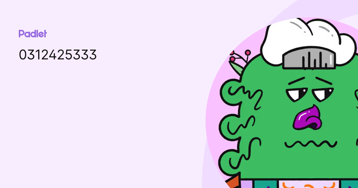 0312425333 Profile Padlet