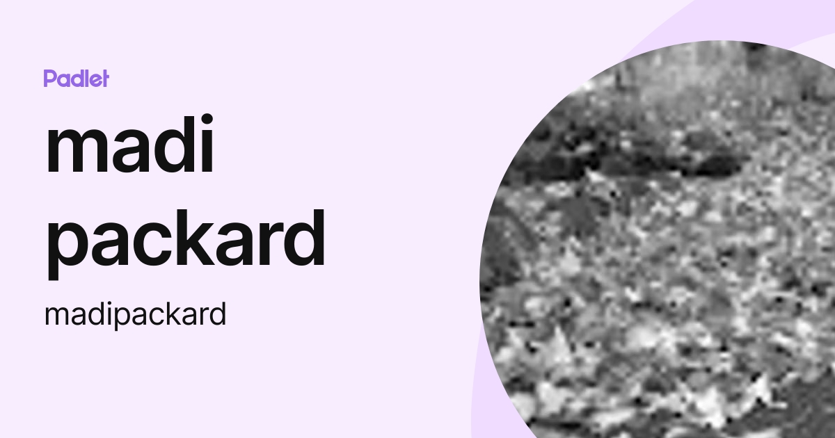 madi packard (madipackard) profile | Padlet