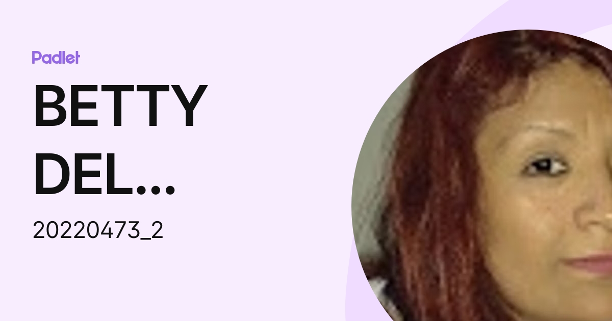 BETTY DEL ROSARIO LOZA DIAZ (20220473_2) profile | Padlet