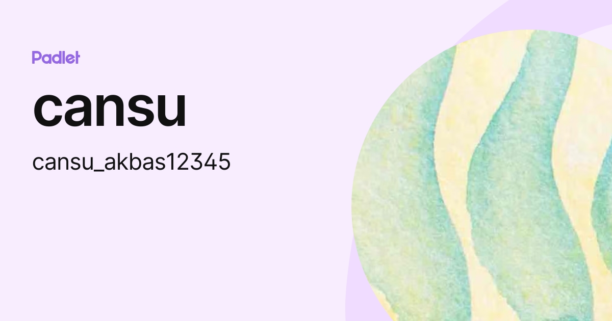 cansu (cansu_akbas12345) profile | Padlet