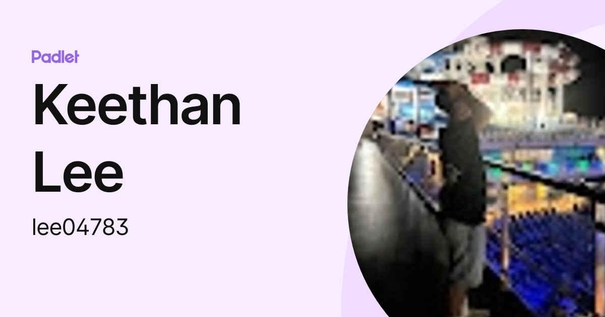 Keethan Lee (lee04783) profile | Padlet