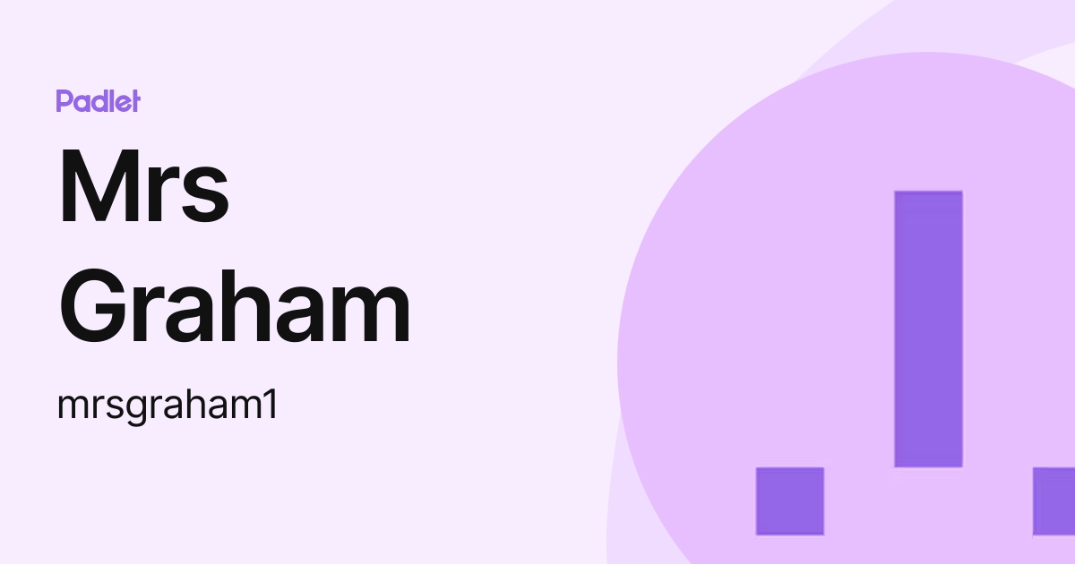 Mrs Graham (mrsgraham1) profile | Padlet