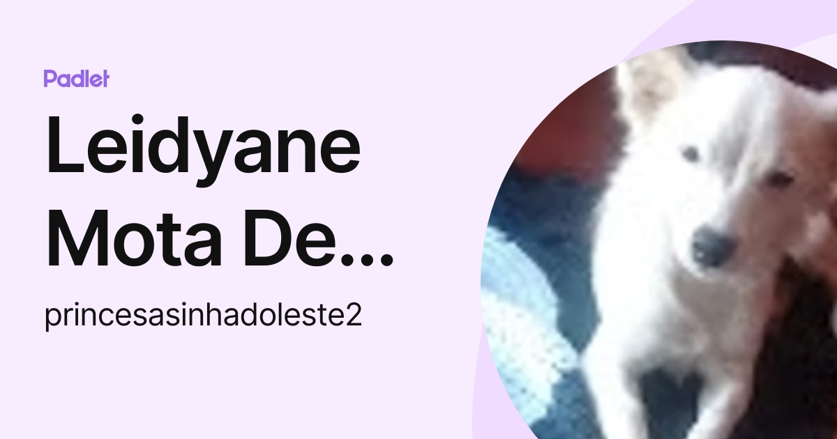Leidyane Mota De Sa (princesasinhadoleste2) profile | Padlet