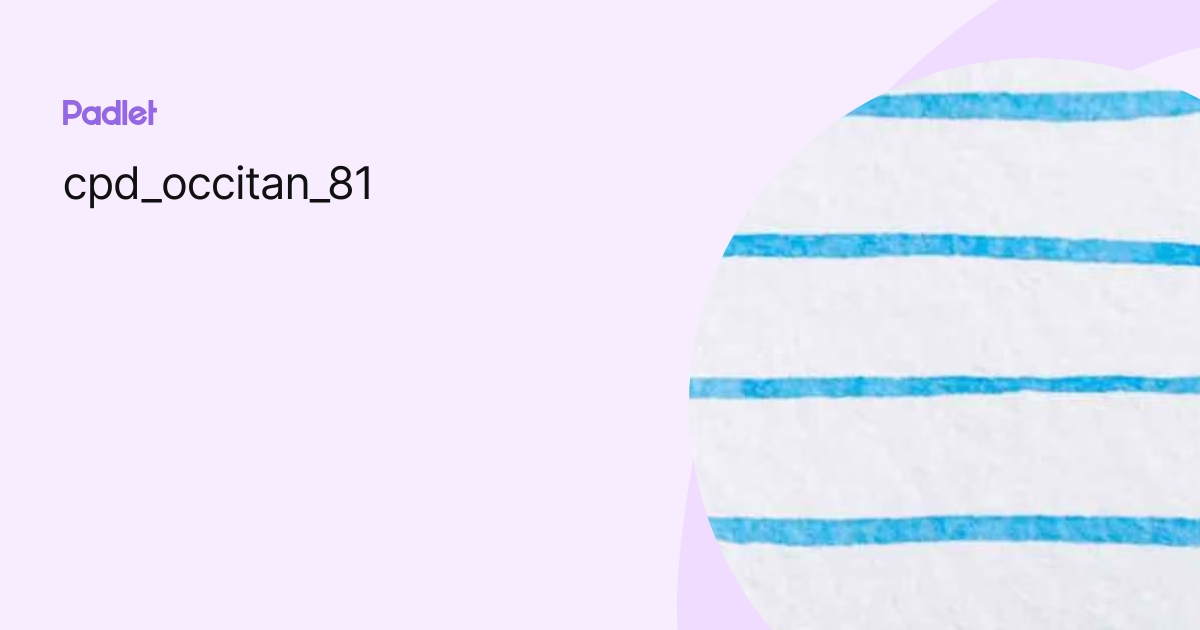 Profil de cpd_occitan_81 | Padlet