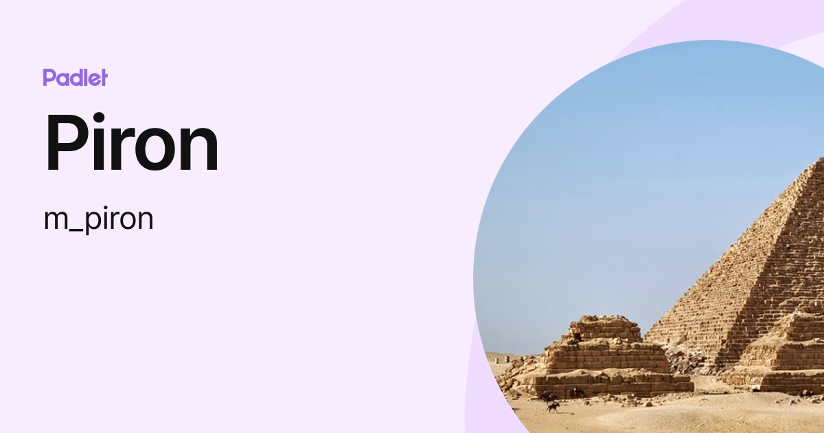 Profil de Piron (m_piron) | Padlet