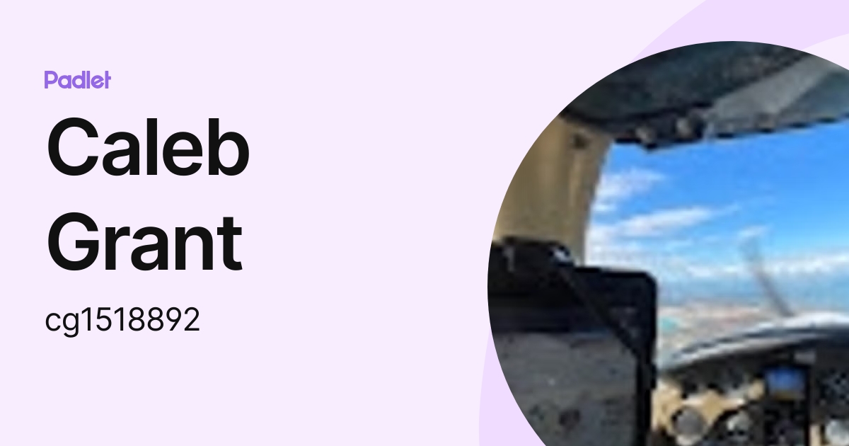 Caleb Grant (cg1518892) profile | Padlet