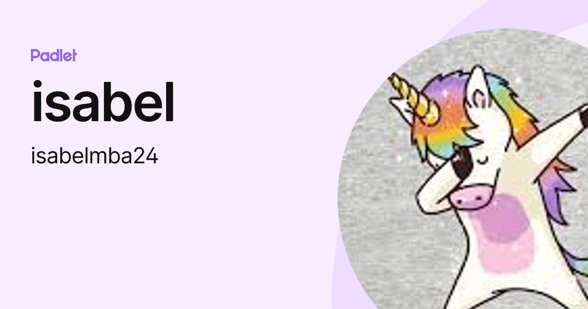 isabel (isabelmba24) profile | Padlet
