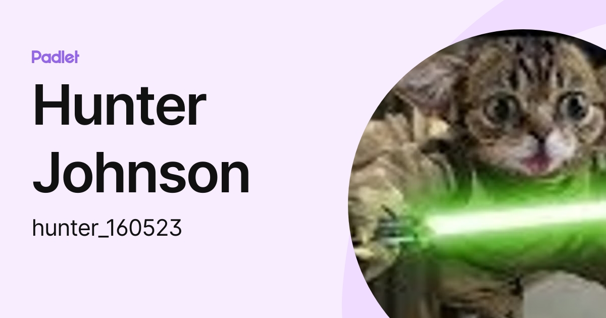 Hunter Johnson (hunter_160523) profile | Padlet