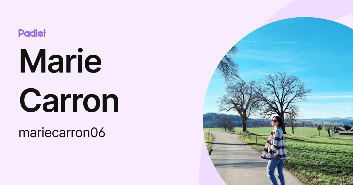 Profil de Marie Carron (mariecarron06) | Padlet