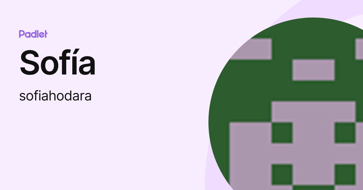 Sofía (sofiahodara) profile | Padlet