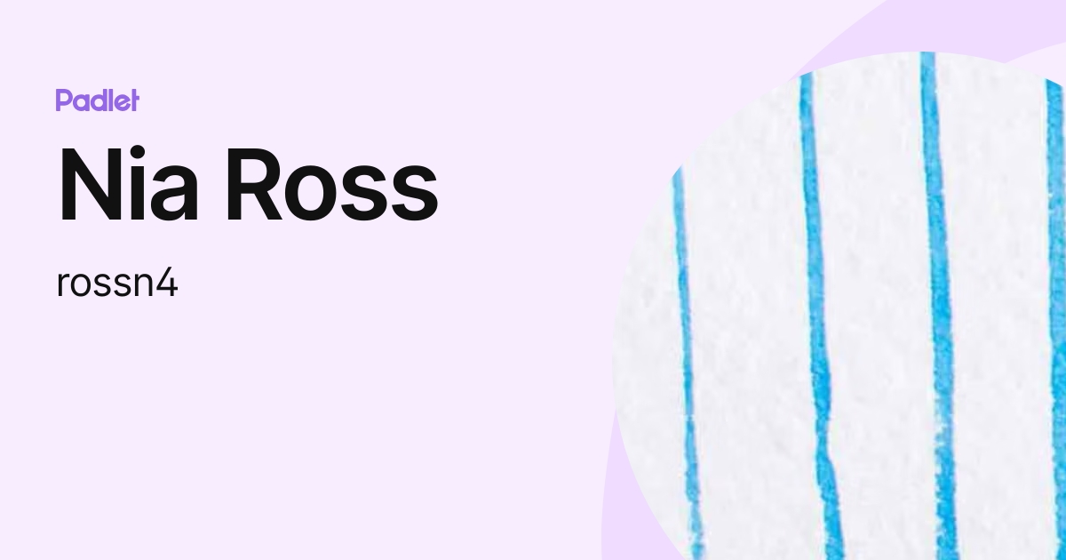Nia Ross (rossn4) profile | Padlet
